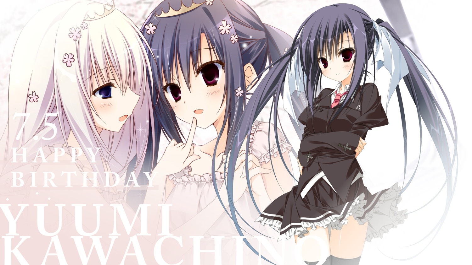 makura inugami kira sakura no toki sakura no uta hikawa rina kawachino yuumi seifuku thighhighs ...